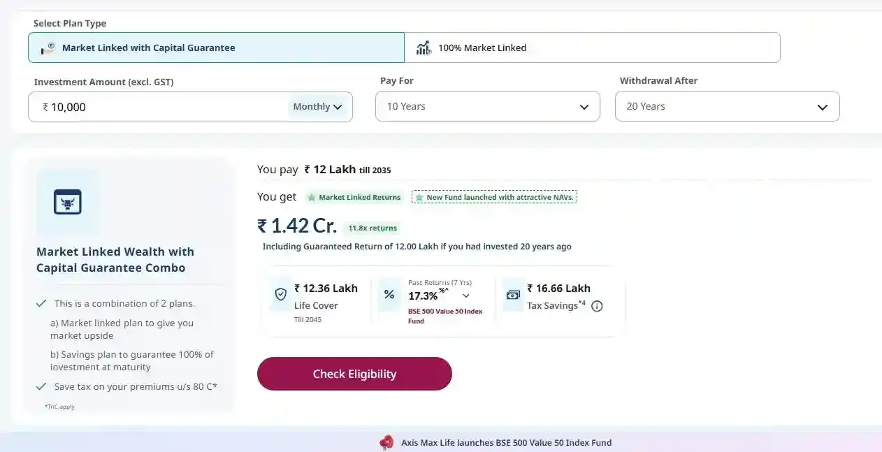 ULIP Calculator: Calculate Returns on ULIP Online 2025 | Axis Max Life ...